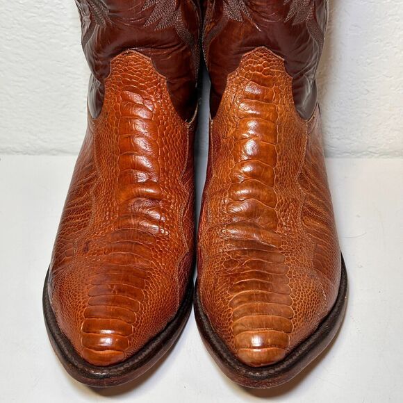 Lucchese | Shoes | Lucchese Ostrich Leg Snip Toe Cowboy Boots T327 ...